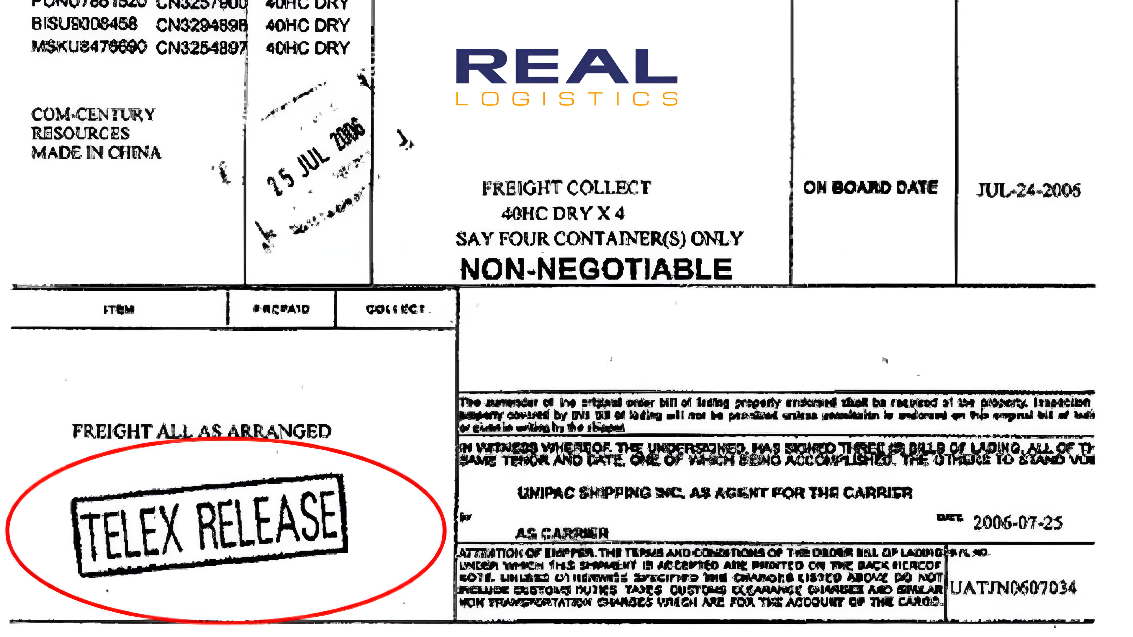 4 Essential Types Of Bills Of Lading In Ocean Freight: Original B/L ...